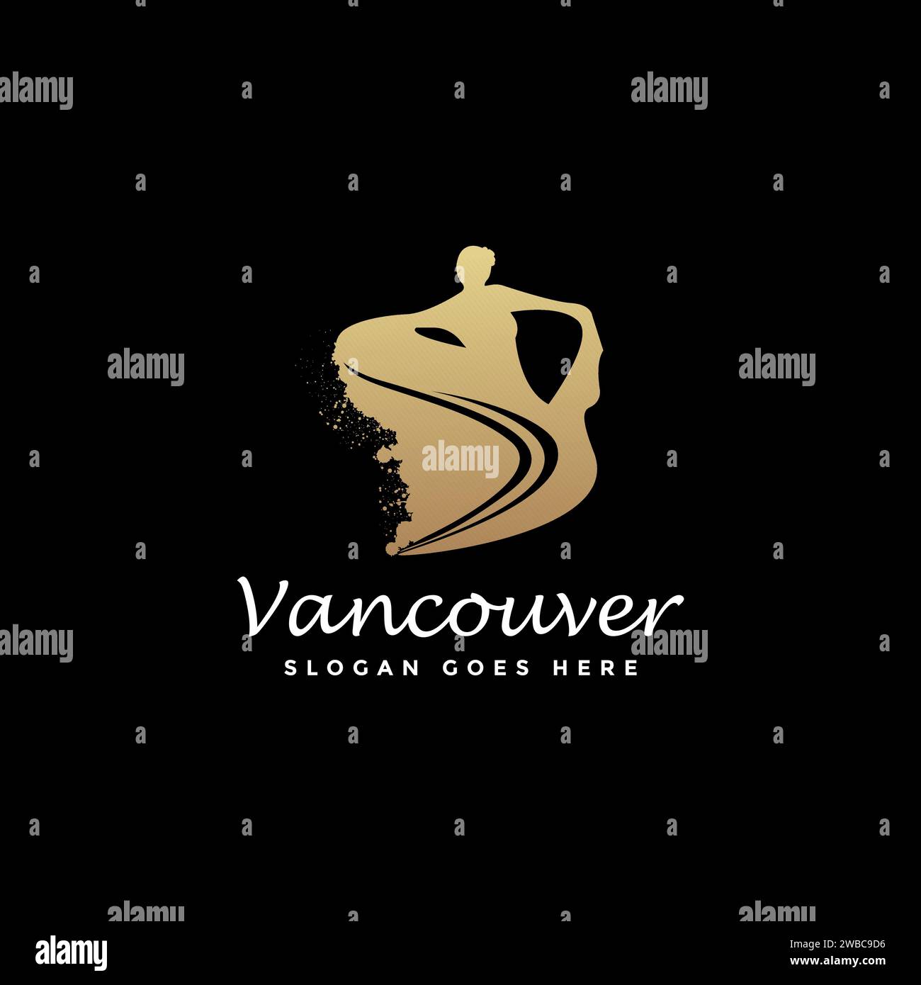 Woman latin dancing logo vector illustration Stock Vector Image & Art ...