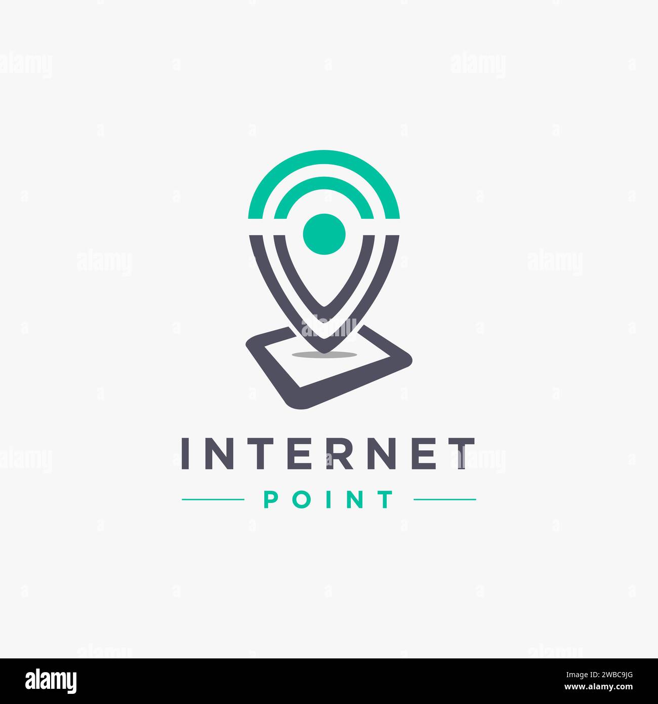 Signal internet pin logo, wireless internet logo Stock Vector Image ...