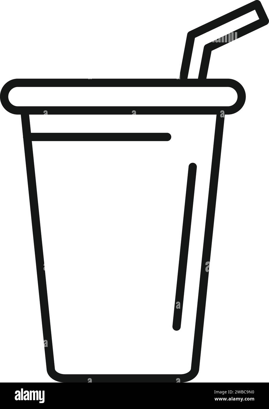 Cola drink glass icon outline vector. Container snack box. Motion lunch ...