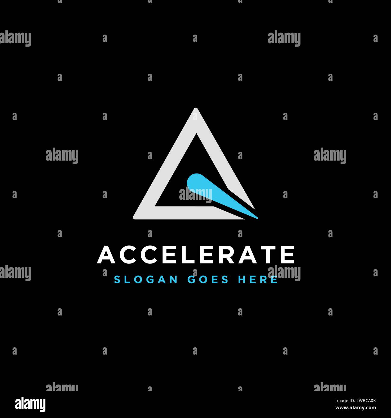 Triangle accelerate logo icon template Stock Vector Image & Art - Alamy