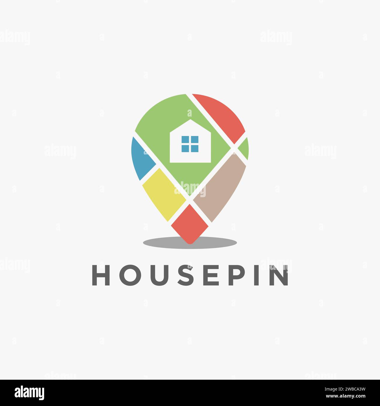 Simple House Pin logo vector template Stock Vector Image & Art - Alamy