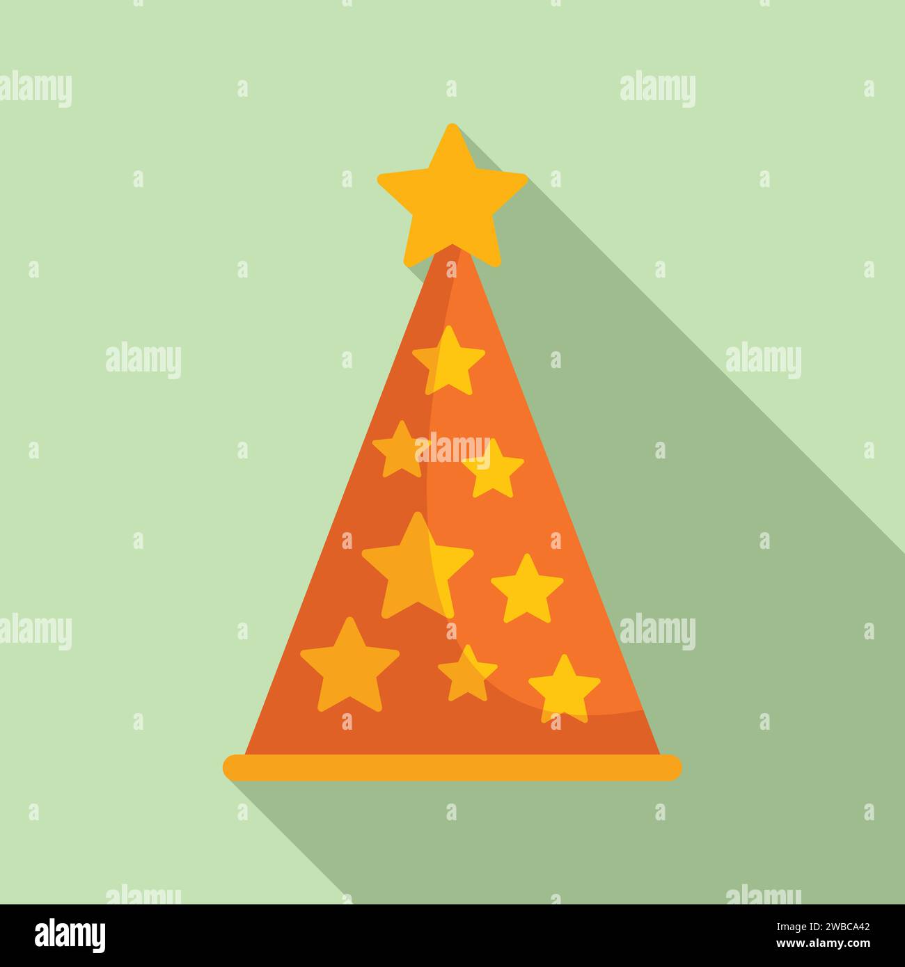 Body star party hat icon flat vector. Paper cone. Star activity baby ...