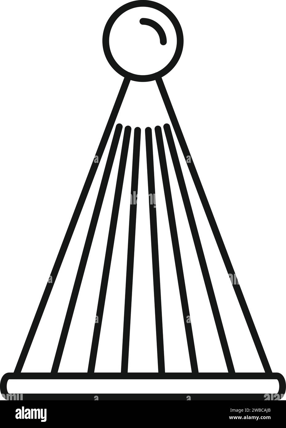 Decoration festive cone icon outline vector. Party hat. Kid funny event ...