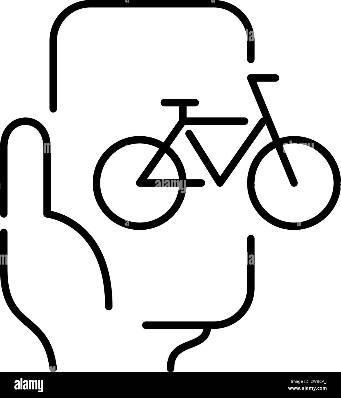 Rent bicycle icon outline Stock Vector Images - Alamy