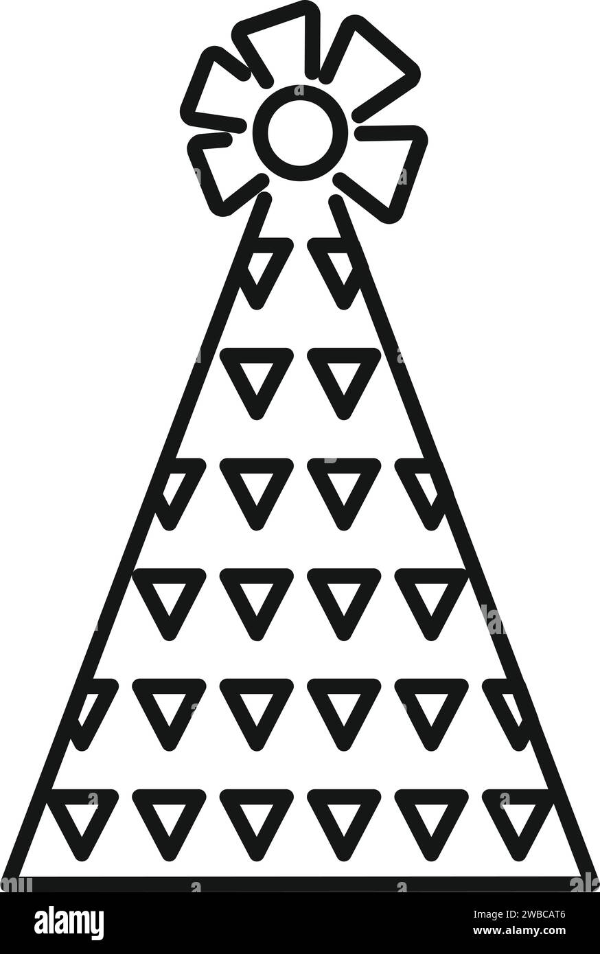 Black striped cone Black and White Stock Photos & Images - Alamy