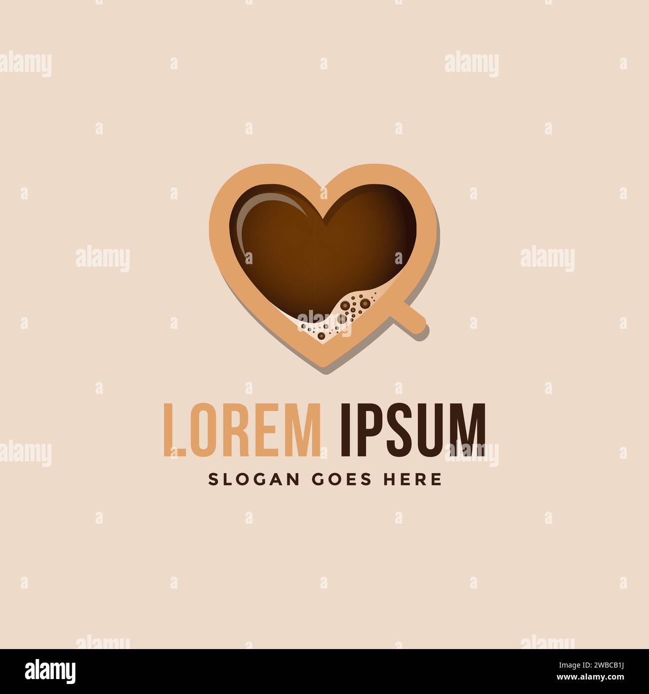 Love coffee logo icon, coffee cup vector Stock Vector Image & Art - Alamy