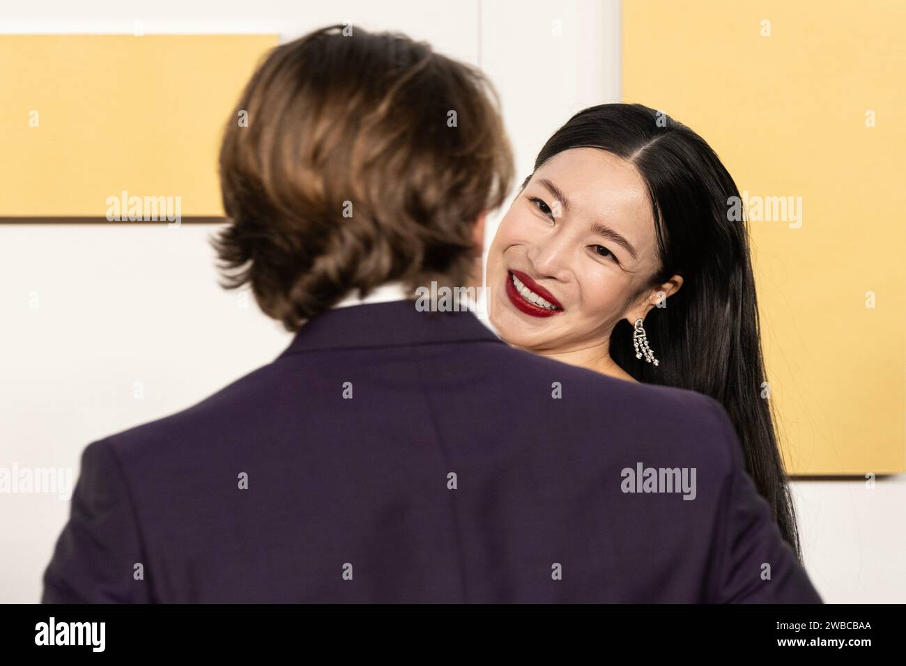 Billy Magnussen (back) and Yun Jee Kim attend Netflix's 'Lift' world ...