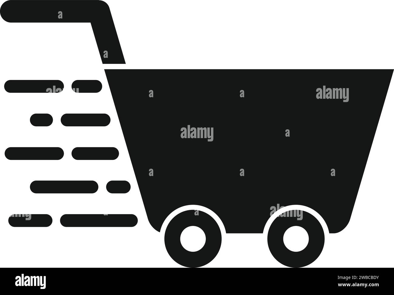 Fast shopping cart icon simple vector. Speed device. Race horse run ...