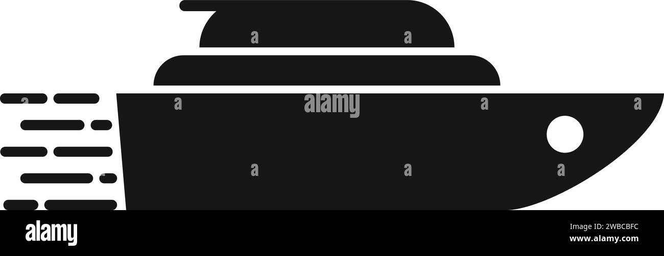 Fast speed boat icon simple vector. Race high run. Work efficient ...