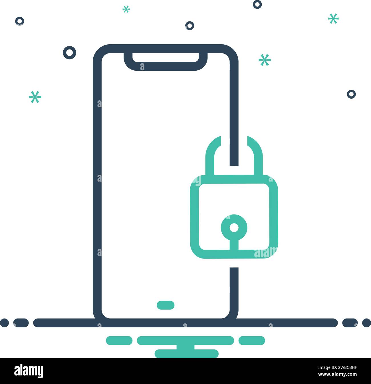 Phone locked Stock Vector Images - Alamy