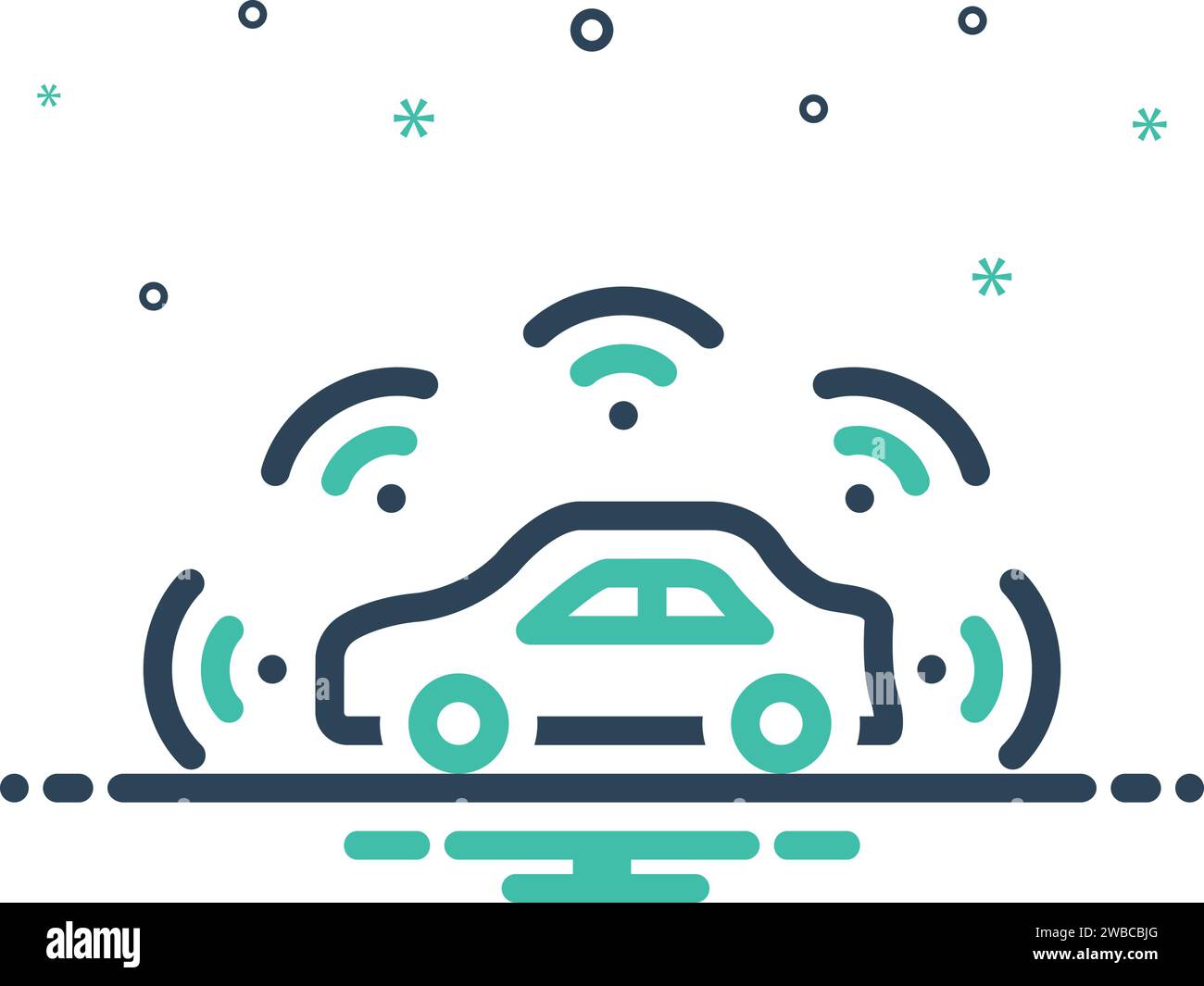 Car parking sensor Stock Vector Images - Alamy