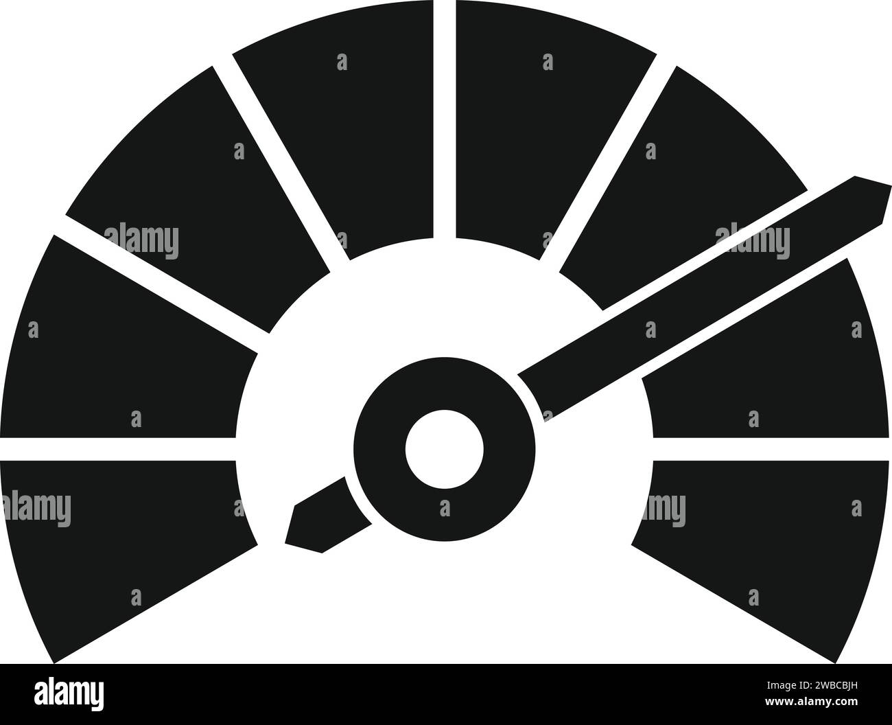 Speed gauge icon simple vector. Panel gauge. Scale run work Stock ...
