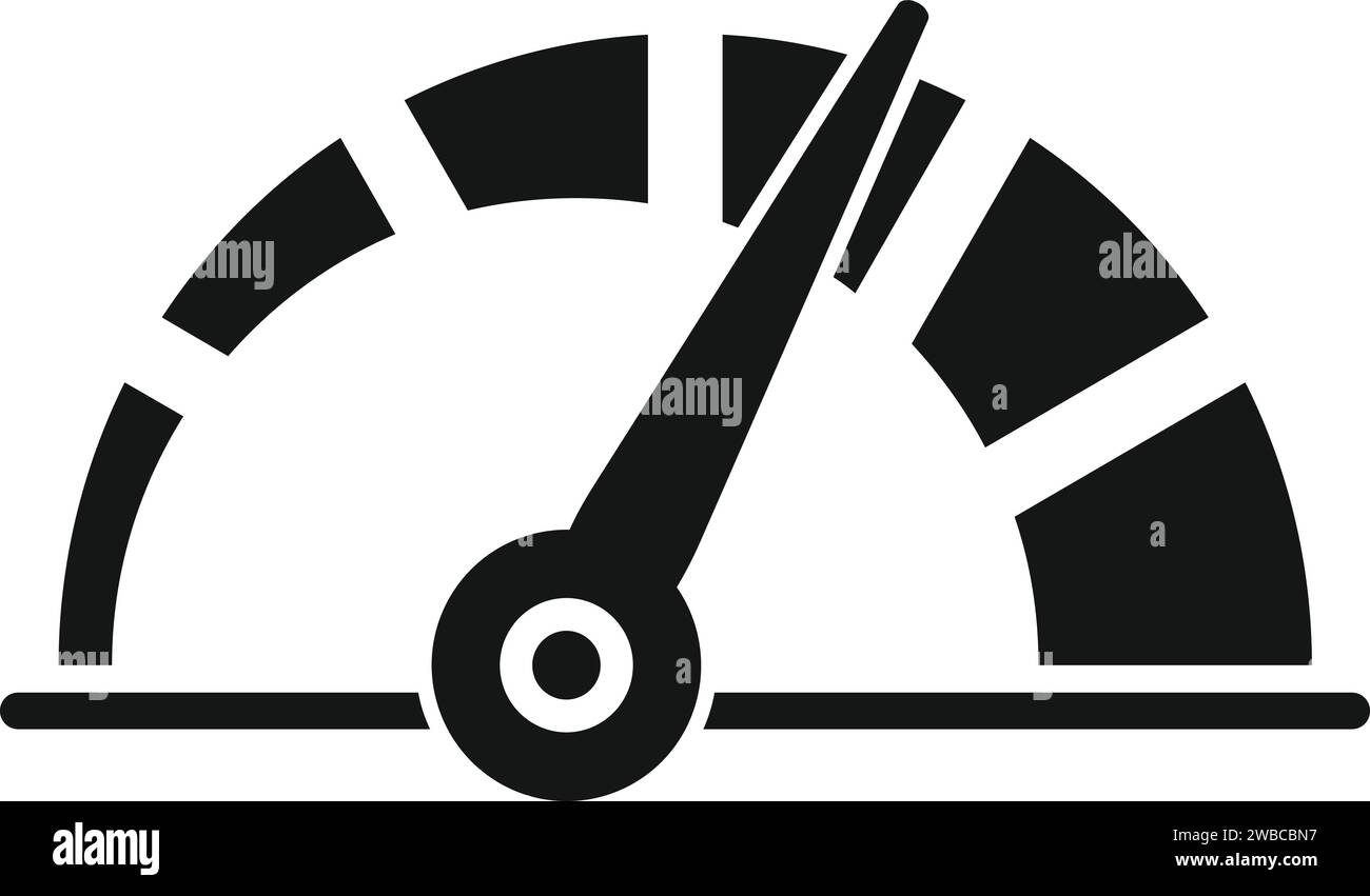 Speedometer panel icon simple vector. Scale run. Effective work Stock ...