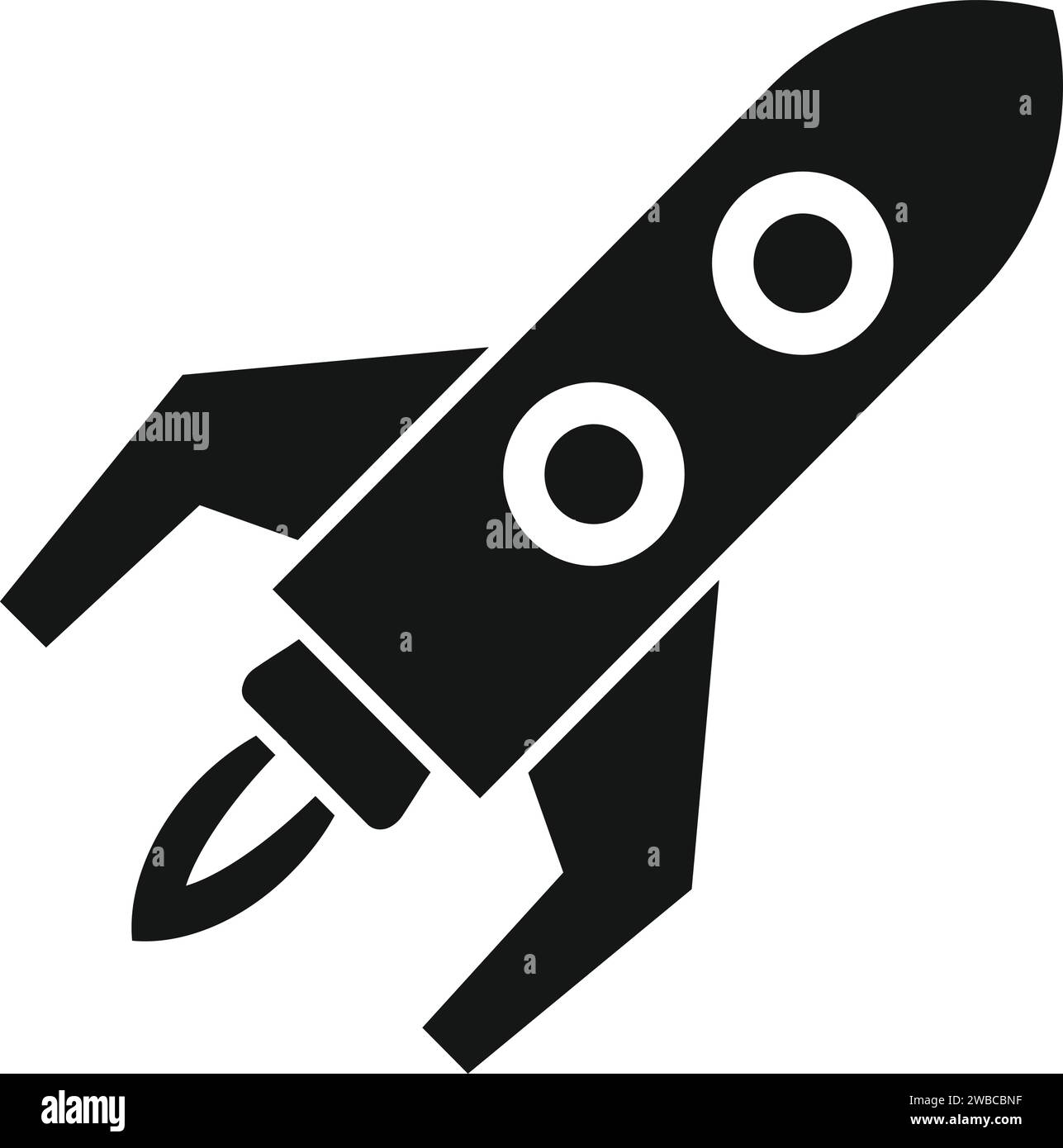 Fast rocket startup icon simple vector. Velocity work. Delivery race ...