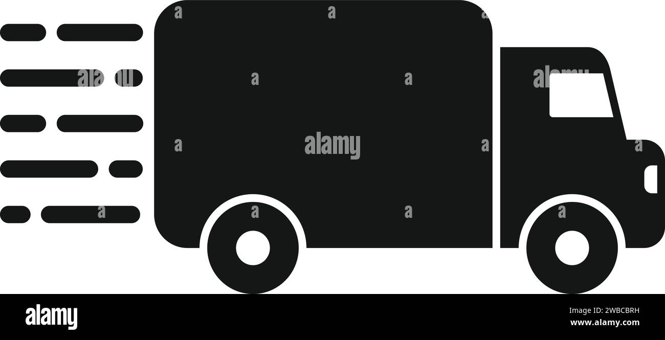 Fast truck delivery icon simple vector. Velocity parcel. Work high ...