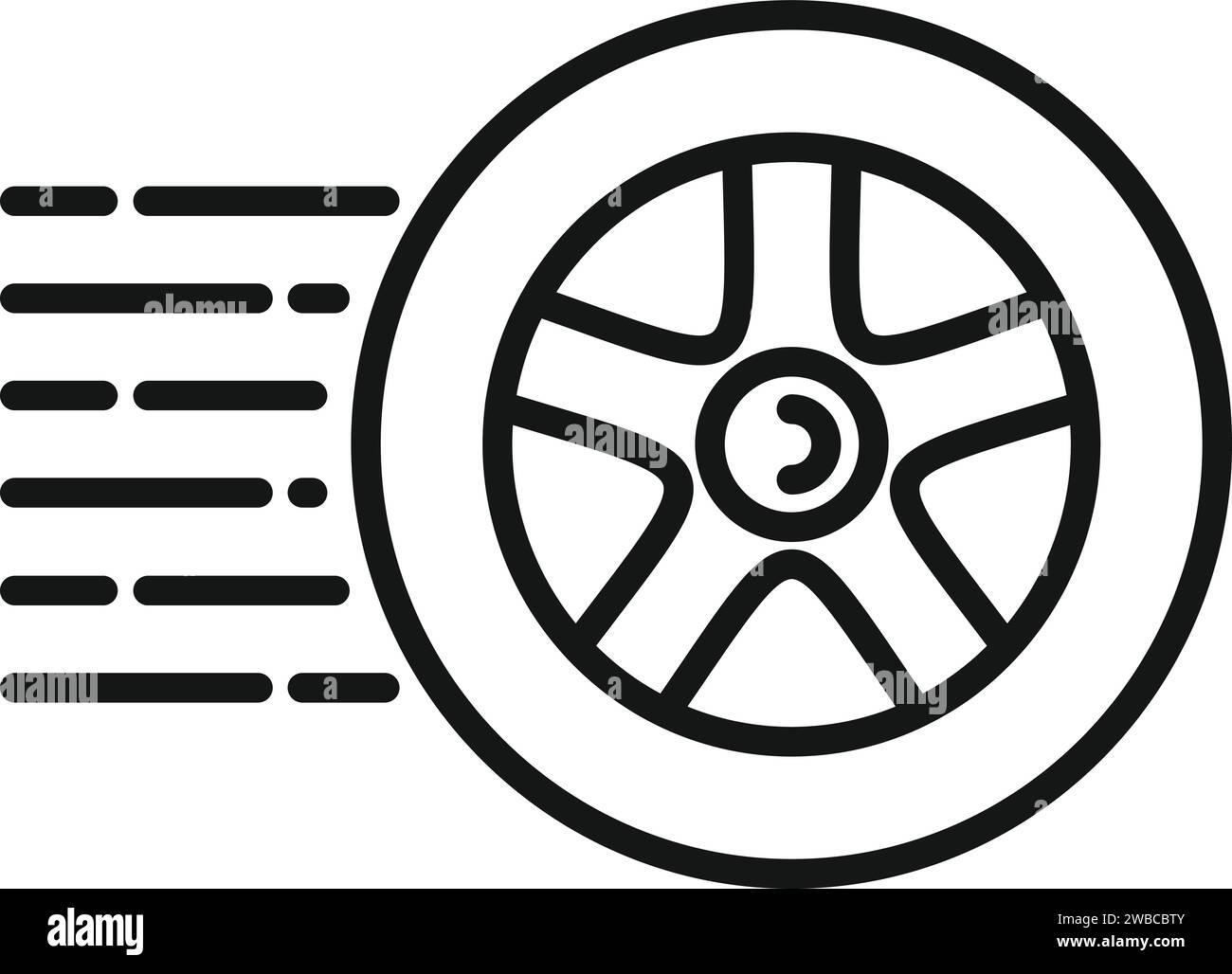 Fast sport tyre icon outline vector. Velocity race. Competition car ...