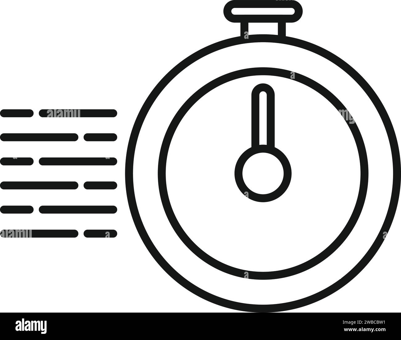 Stopwatch velocity speed icon outline vector. Labor velocity. Effective ...