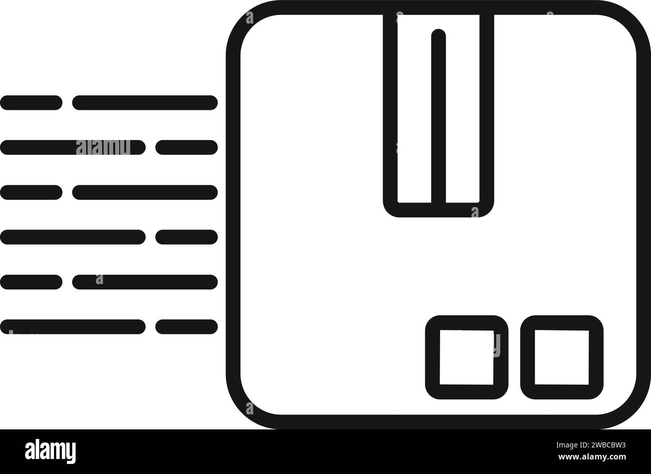 Fast pack delivery parcel icon outline vector. Work scale run. Velocity ...