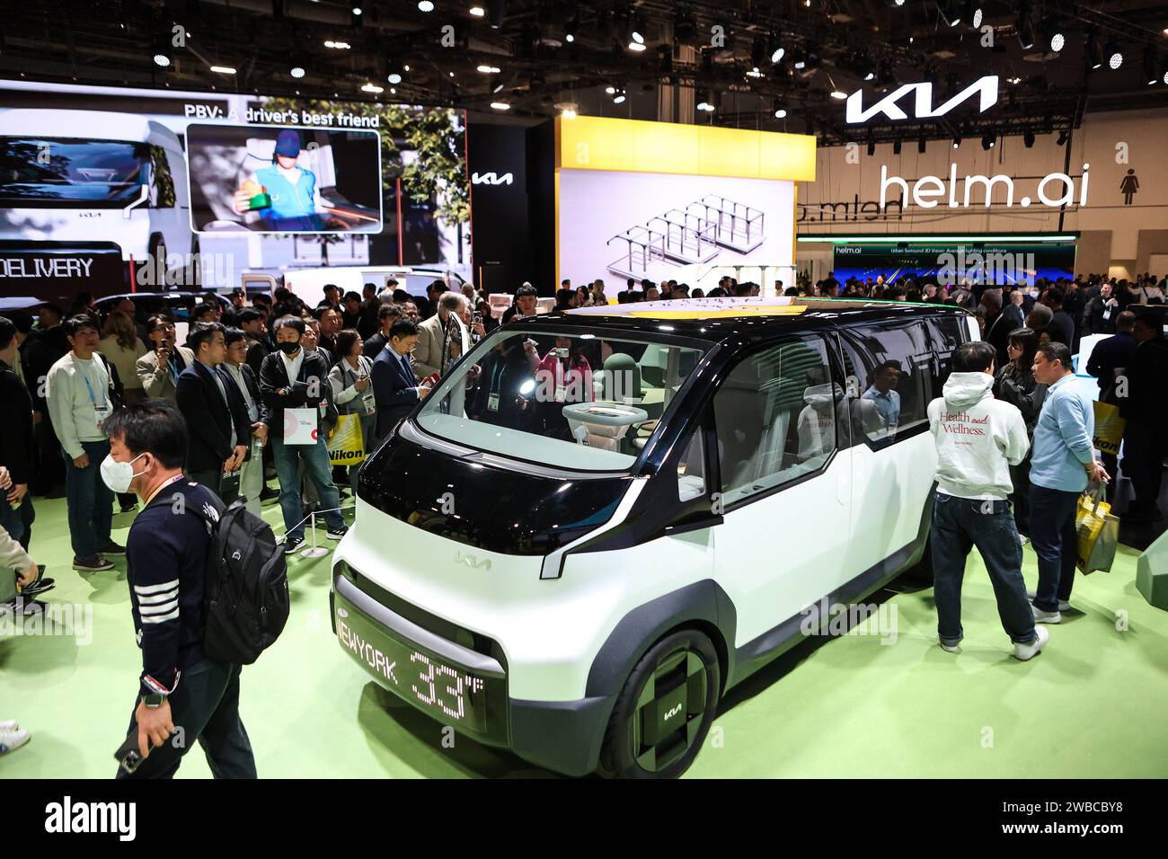 January 9, 2024: The KIA PV5 concept vehicle on display during the Consumer Electronics Show ...