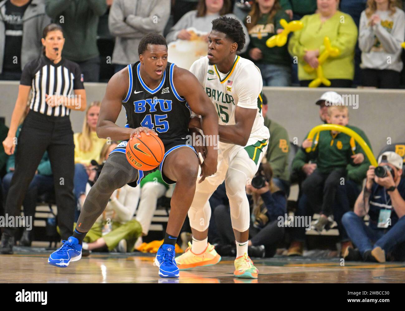 Waco, Texas, USA. 9th Jan, 2024. Baylor Bears forward Josh Ojianwuna ...