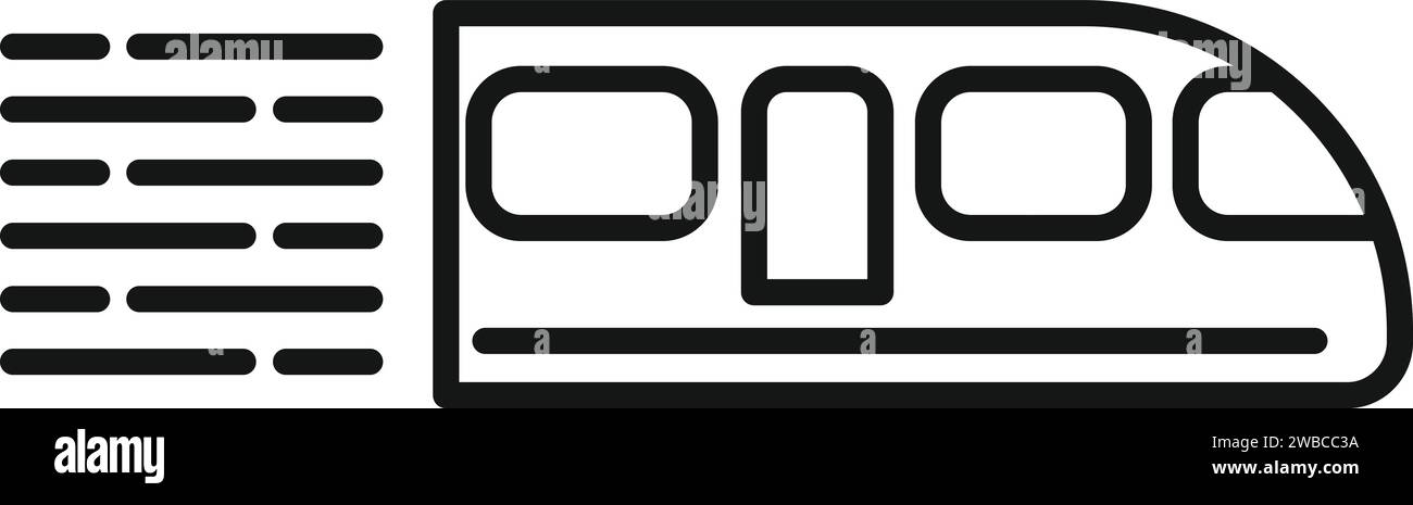 Fast speed train icon outline vector. Gadget velocity gauge. Labor dark ...