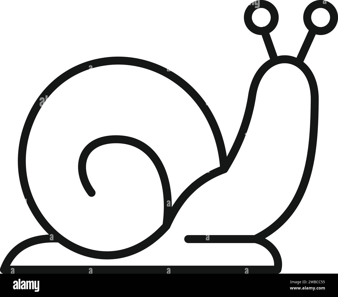 Snail velocity icon outline vector. Work effective plan. Speed delivery ...