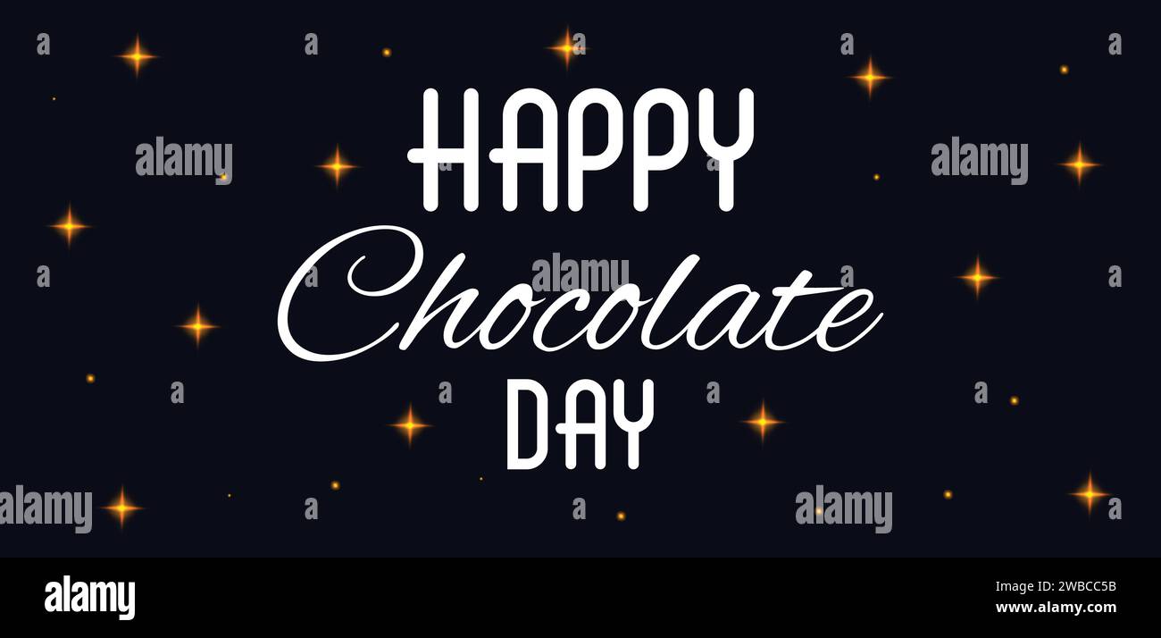 Happy Chocolate Day Amazing Text Design Stock Vector Image & Art - Alamy