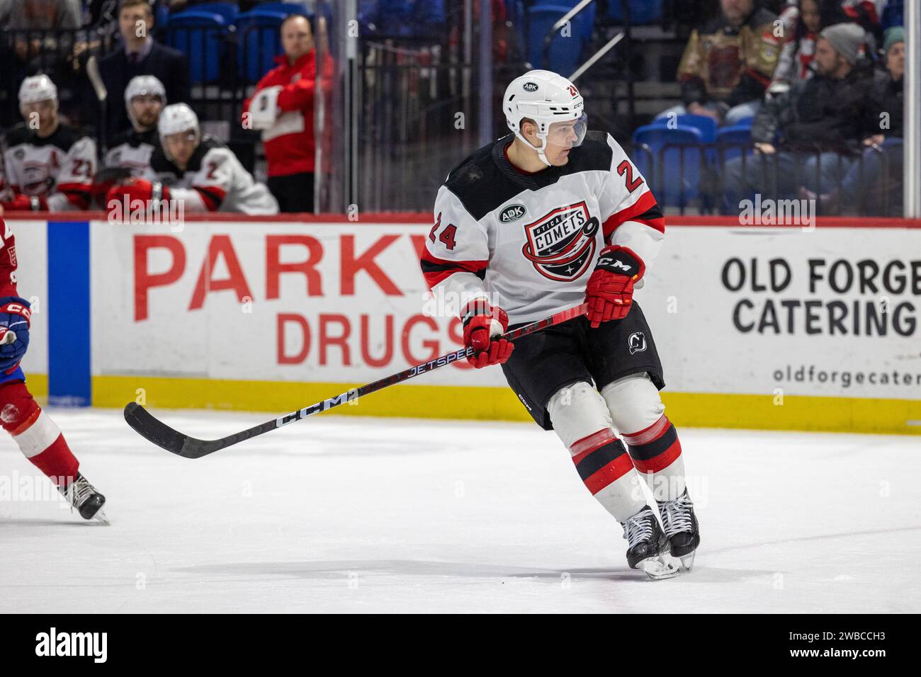 January 7th, 2024: Utica Devils forward Brian Halonen (24) skates in ...