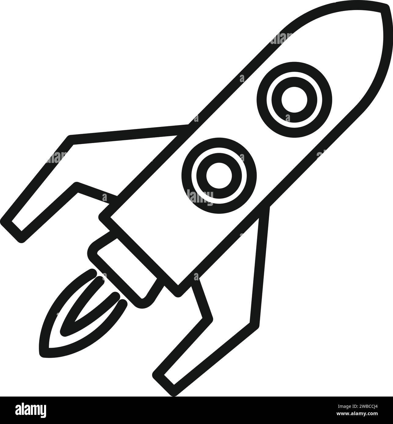 Fast rocket startup icon outline vector. Velocity work. Delivery race ...