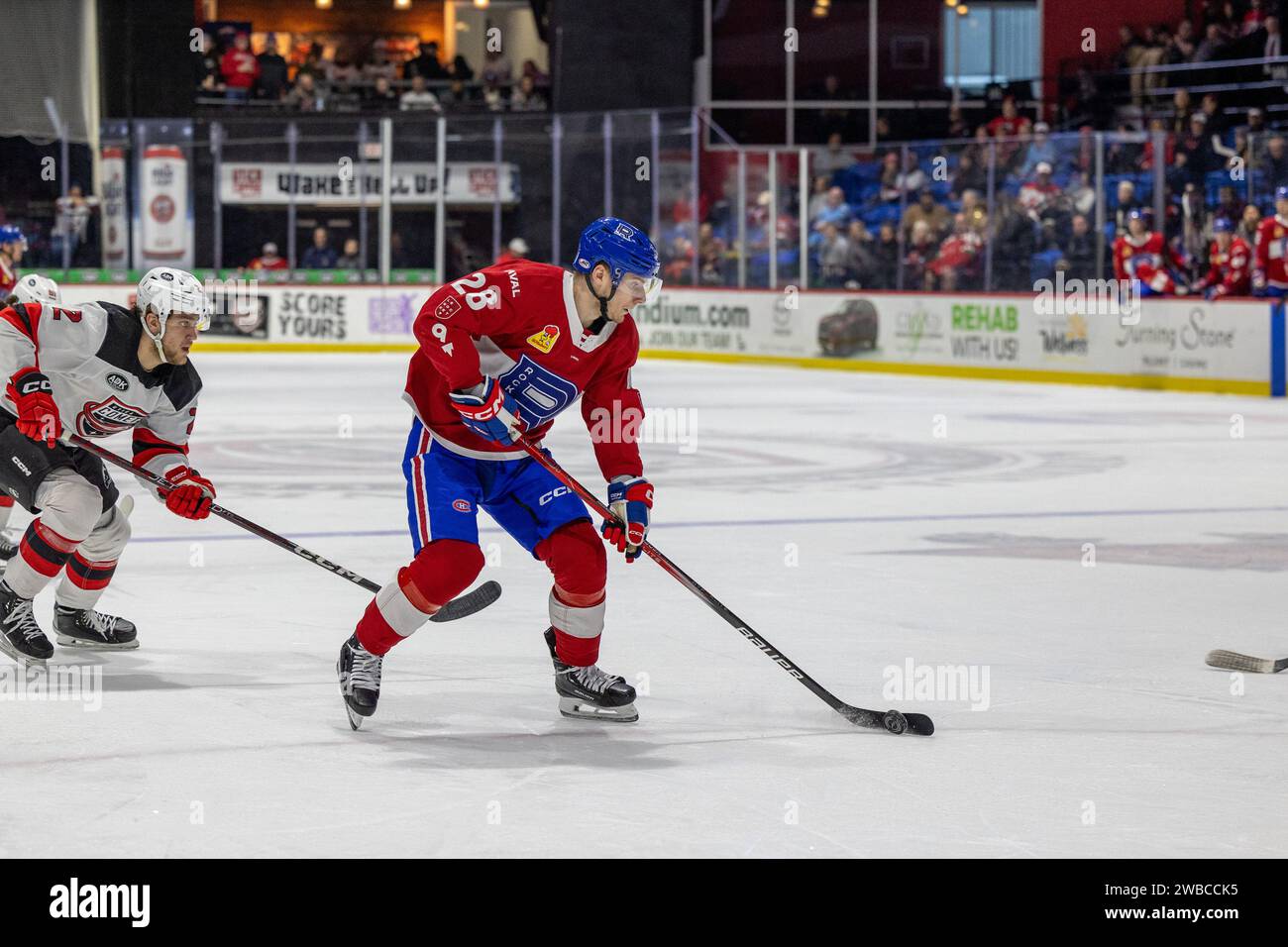 January 7th, 2024: Laval Rocket forward Lias Andersson (28) skates in ...