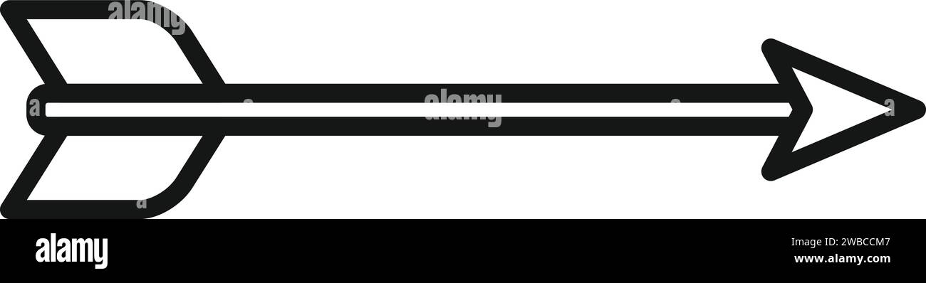 Fast bow arrow icon outline vector. Speed work fast. Boost velocity ...