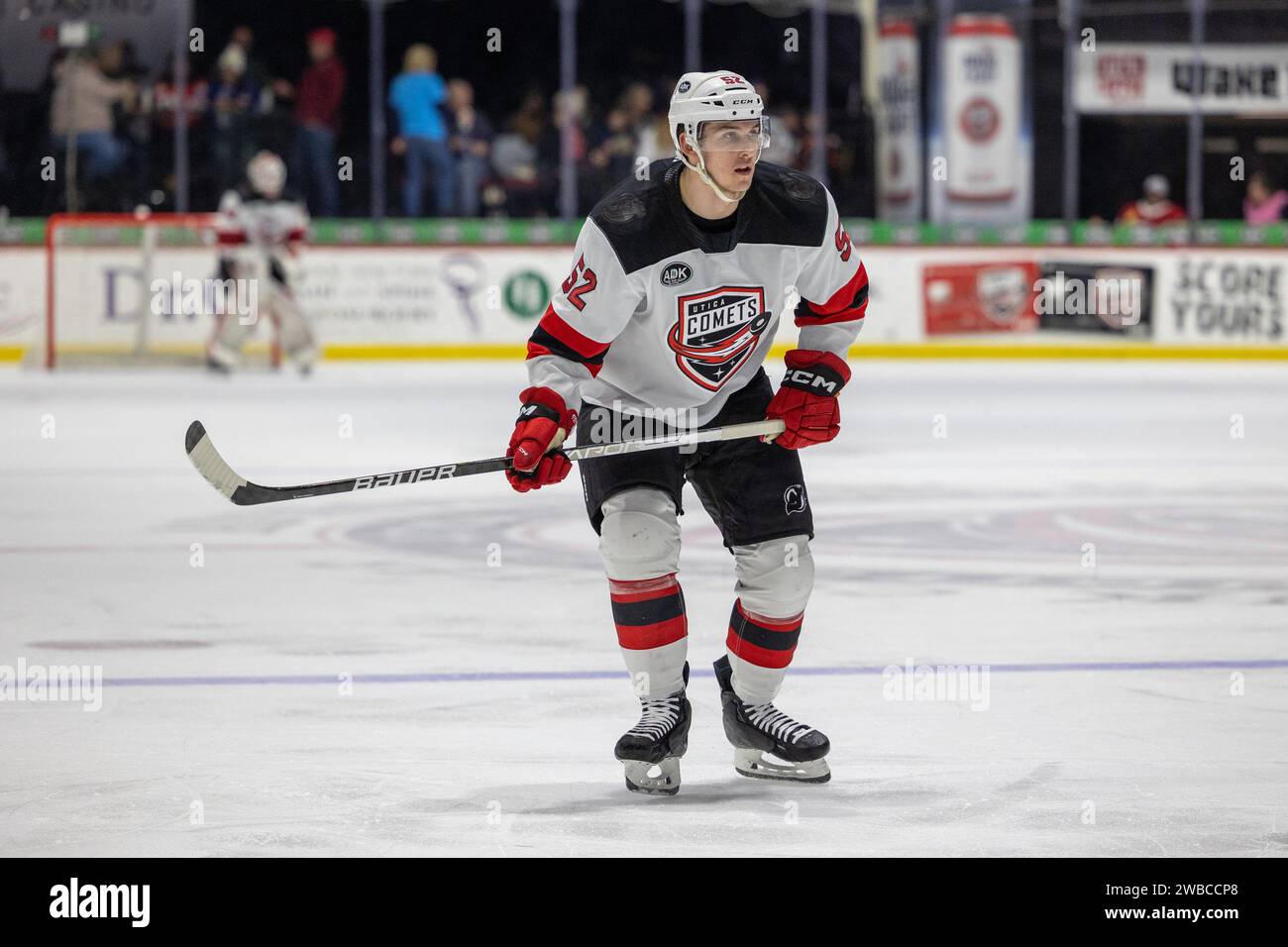 January 7th, 2024: Utica Devils defenseman Cal Foote (52) skates in the ...