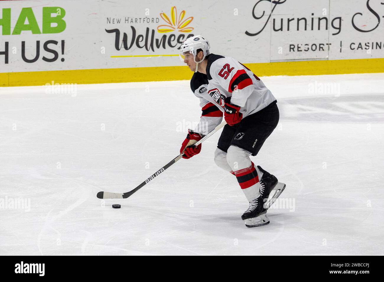 January 7th, 2024: Utica Comets defenseman Cal Foote (52) skates in the ...