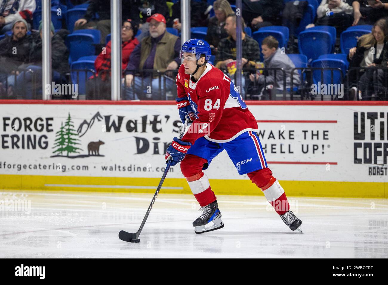 January 7th, 2024: Laval Rocket defenseman William Trudeau (84) skates ...