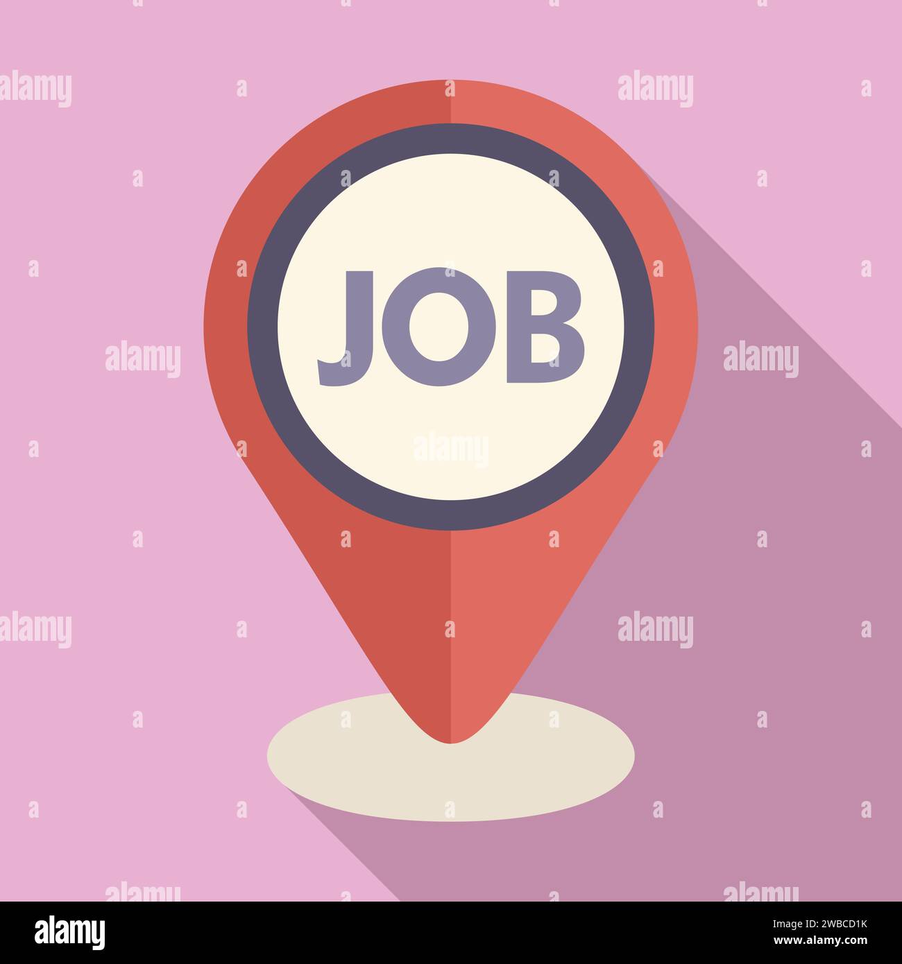 Job find location icon flat vector. Looking seek now. Candidate career ...