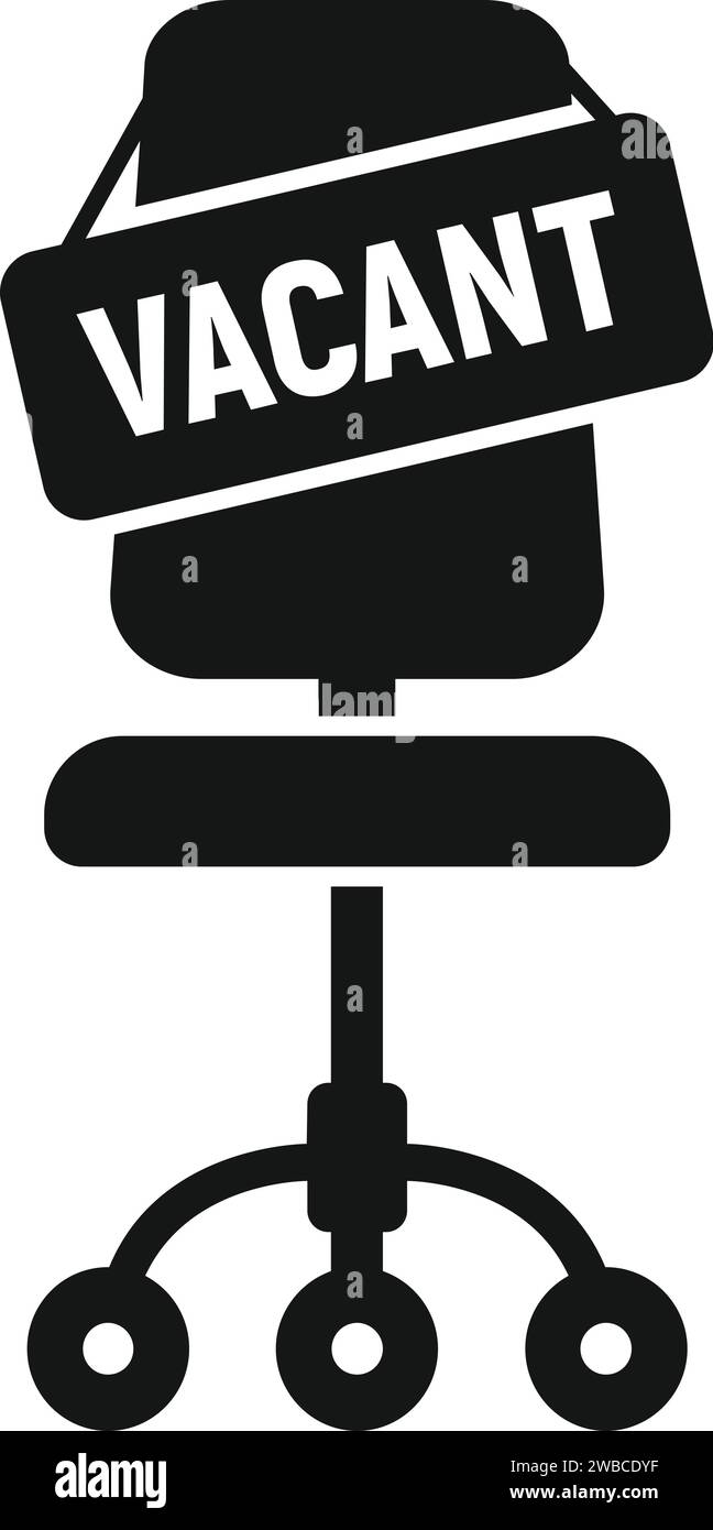 Vacant job chair icon simple vector. Career interview. Work employee ...