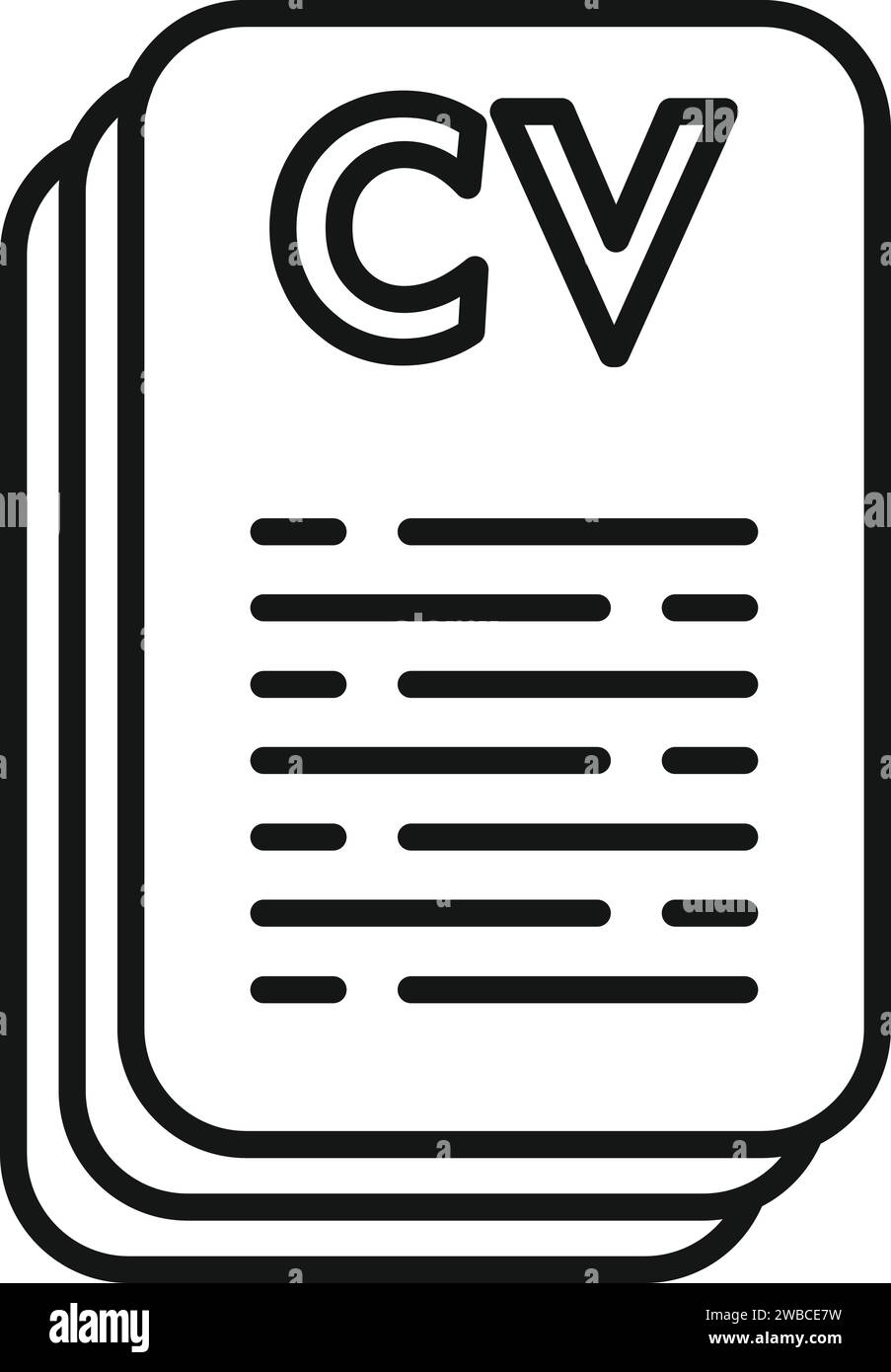 Cv papers icon outline vector. Looking seek new job. Discovery experience Stock Vector Image ...