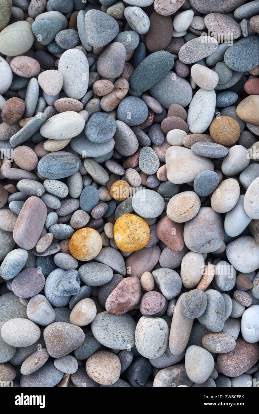 Pebbles on beach coloured pebbles hi-res stock photography and images ...