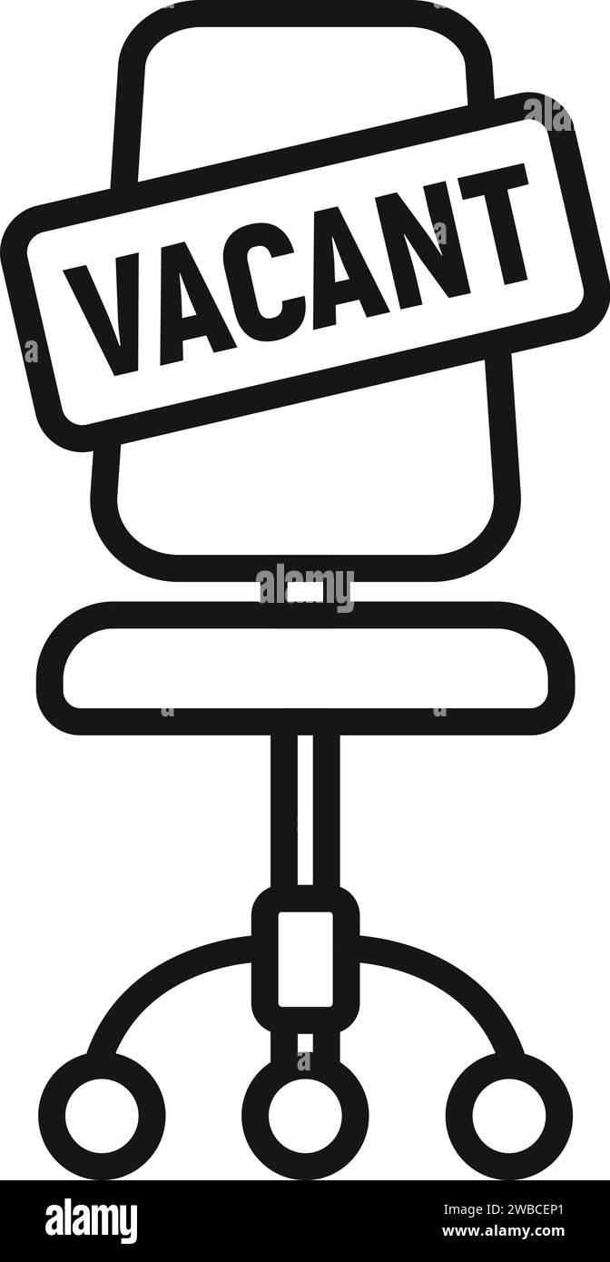 Vacant job chair icon outline vector. Career interview. Work employee ...