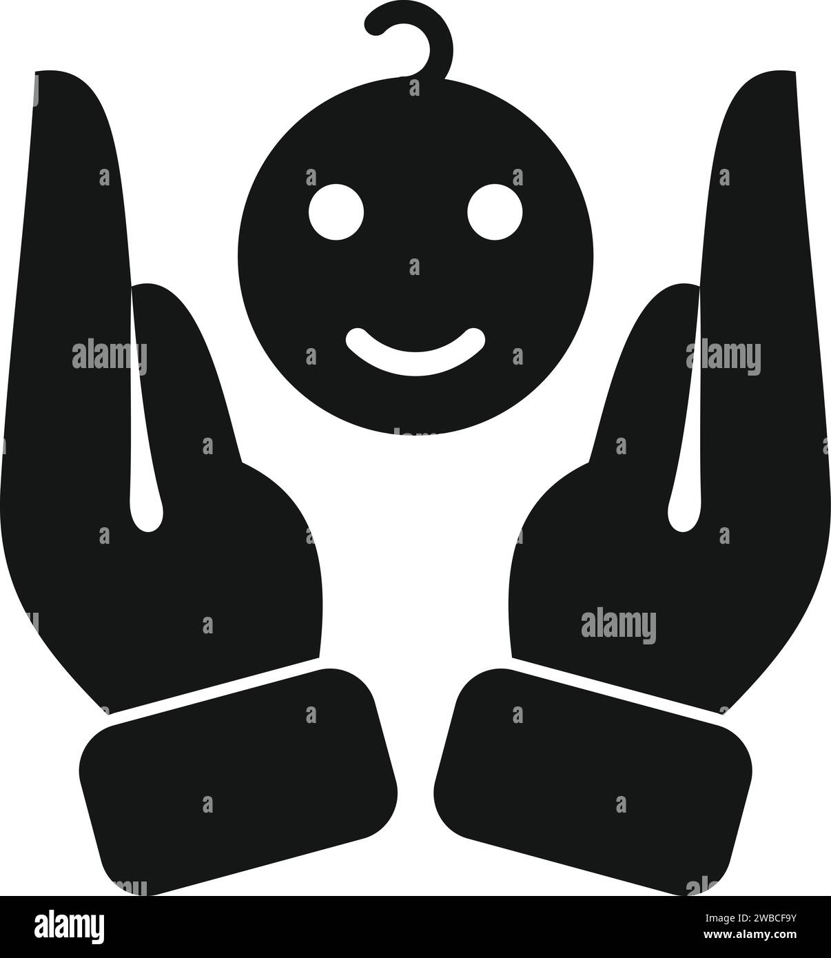 Hand Help Support Icon Simple Vector Dark Unit Shield Palm Mother