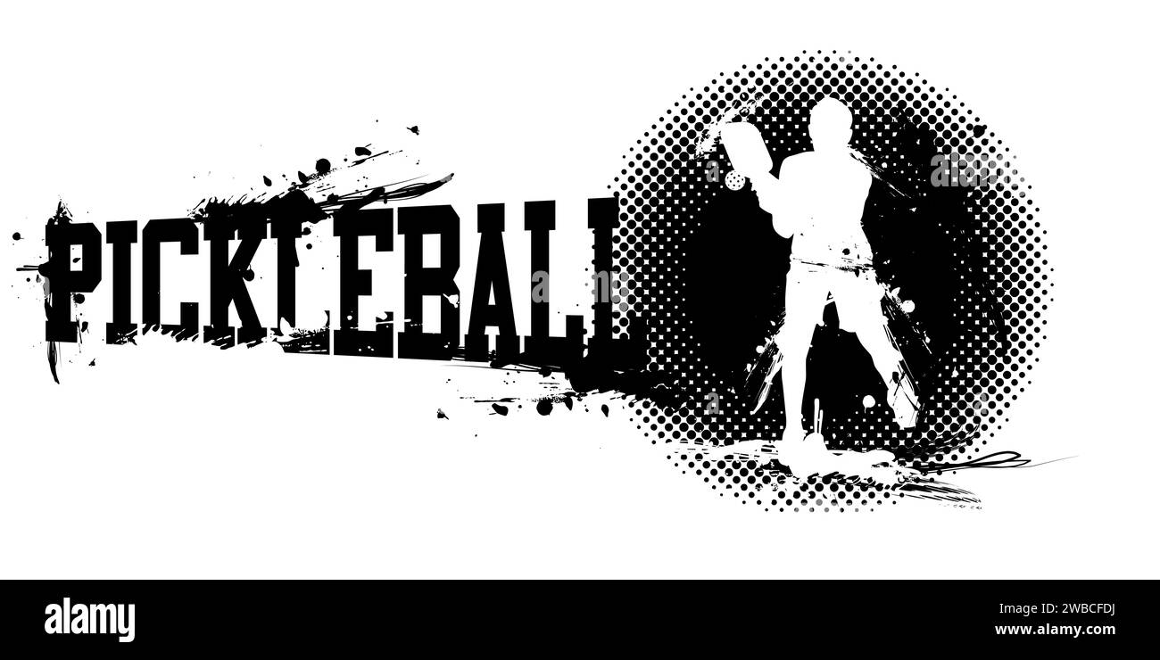 A vector illustration of Men Pickleball Banner Stock Vector Image & Art ...