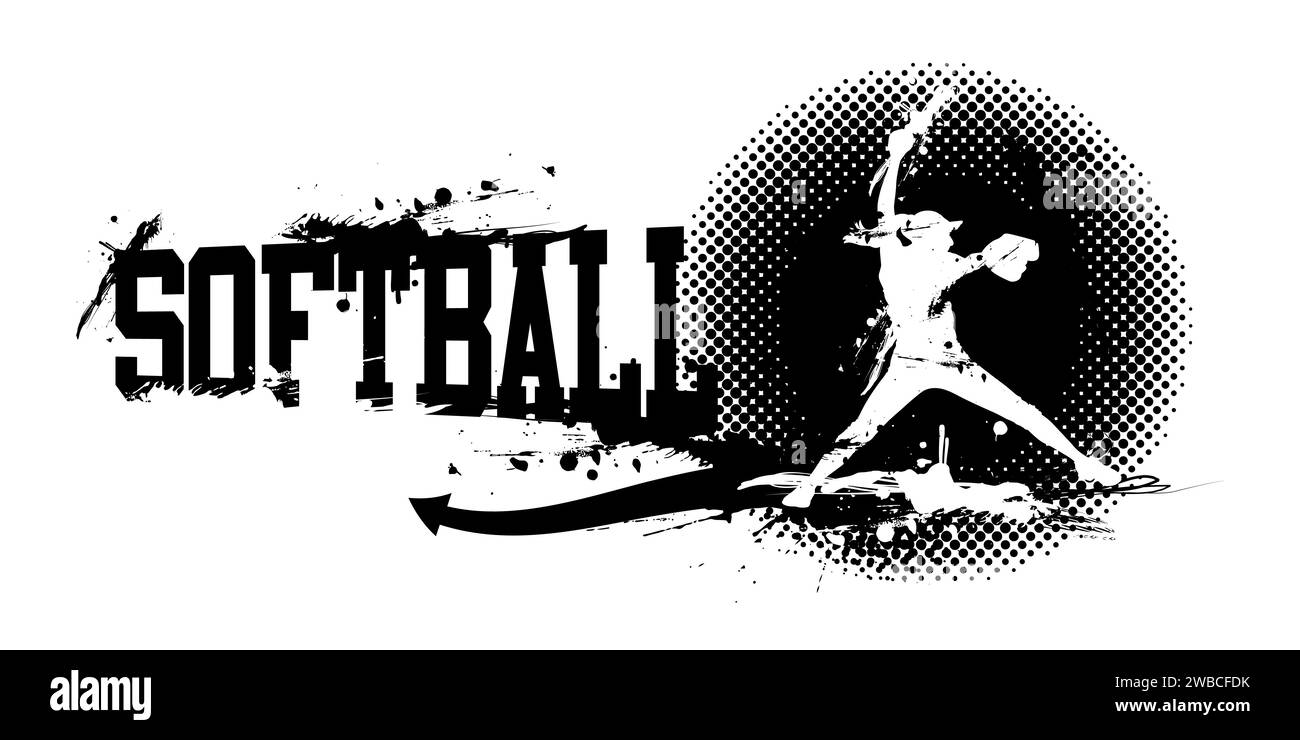 Softball vector vectors hi-res stock photography and images - Alamy