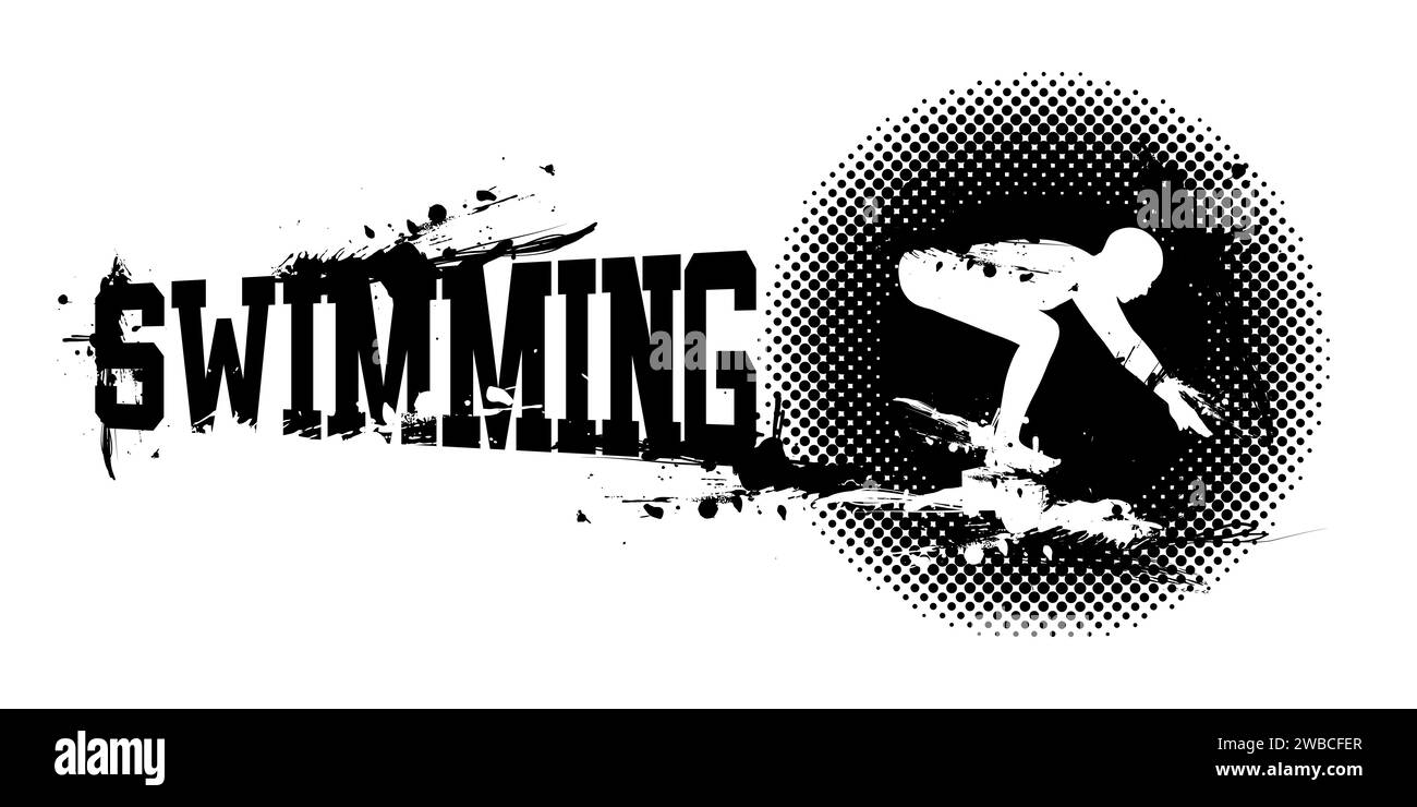 A vector illustration of Swimming Competition Meet Banner Stock Vector ...