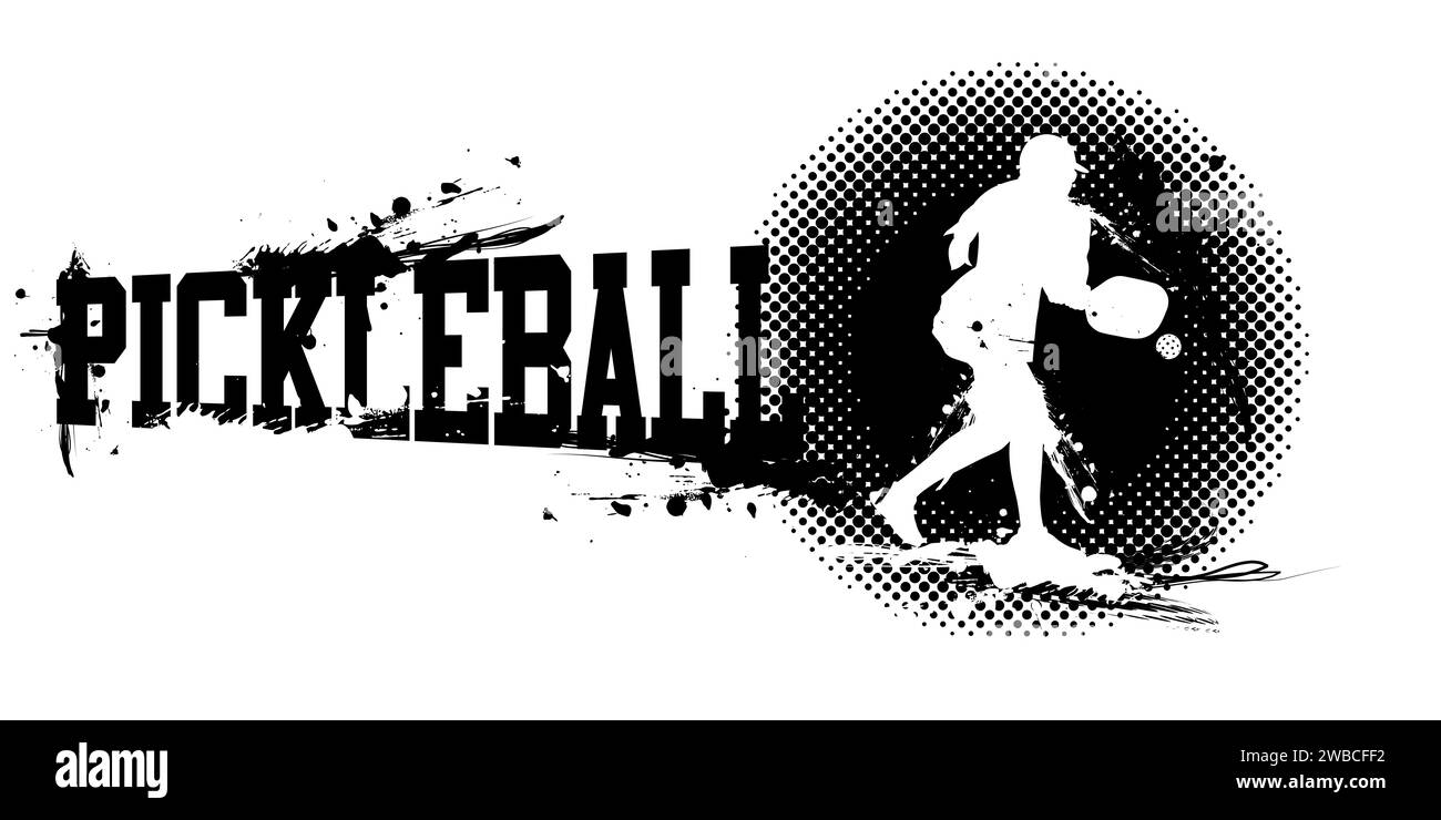 A vector illustration of Women Pickleball Banner Stock Vector Image ...