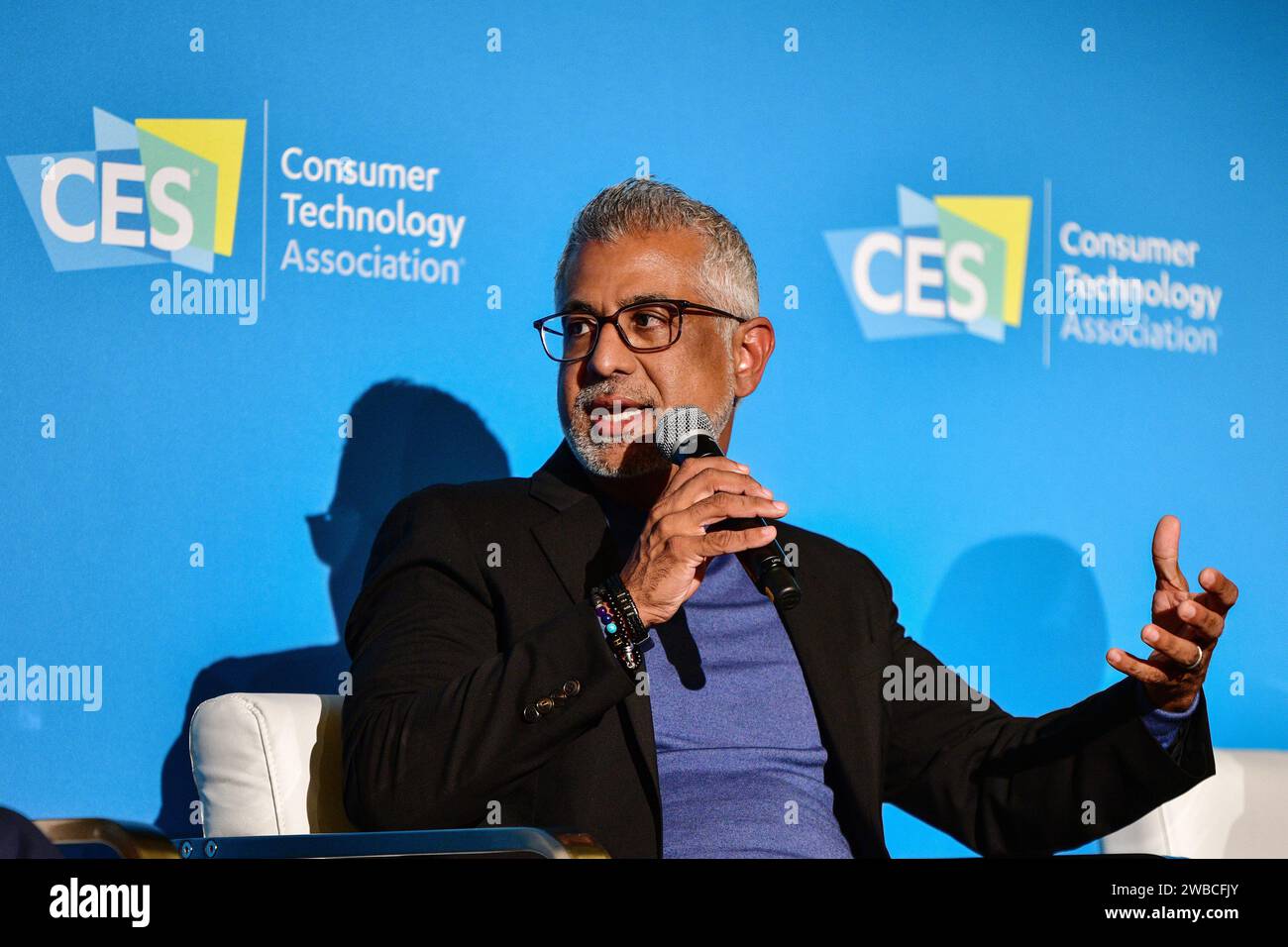 Las Vegas, NV, USA. 9th Jan, 2024. Hari Ravichandran speaking at What ...