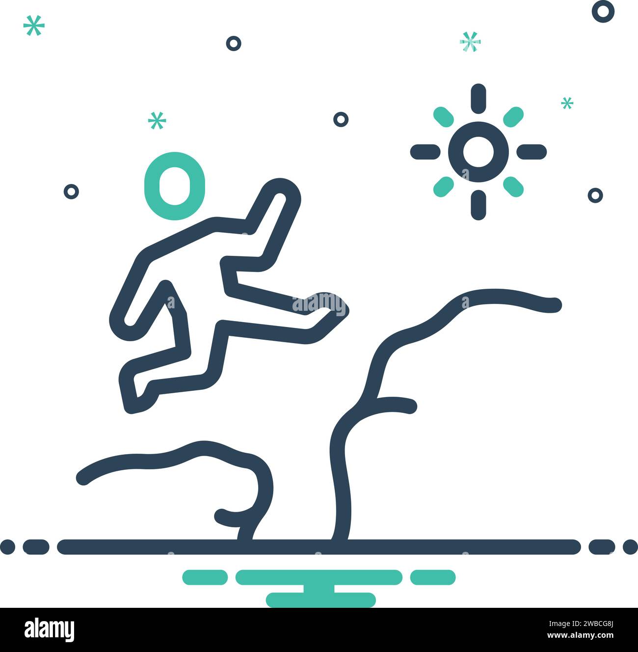 Icon for determination,jump Stock Vector Image & Art - Alamy