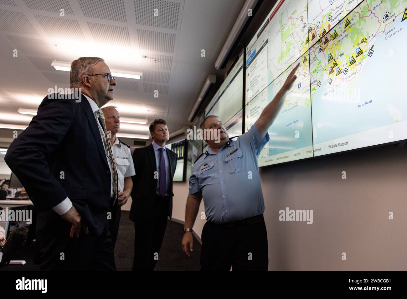 Melbourne, Australia. 10th Jan, 2024. Prime Minister Anthony Albanese ...