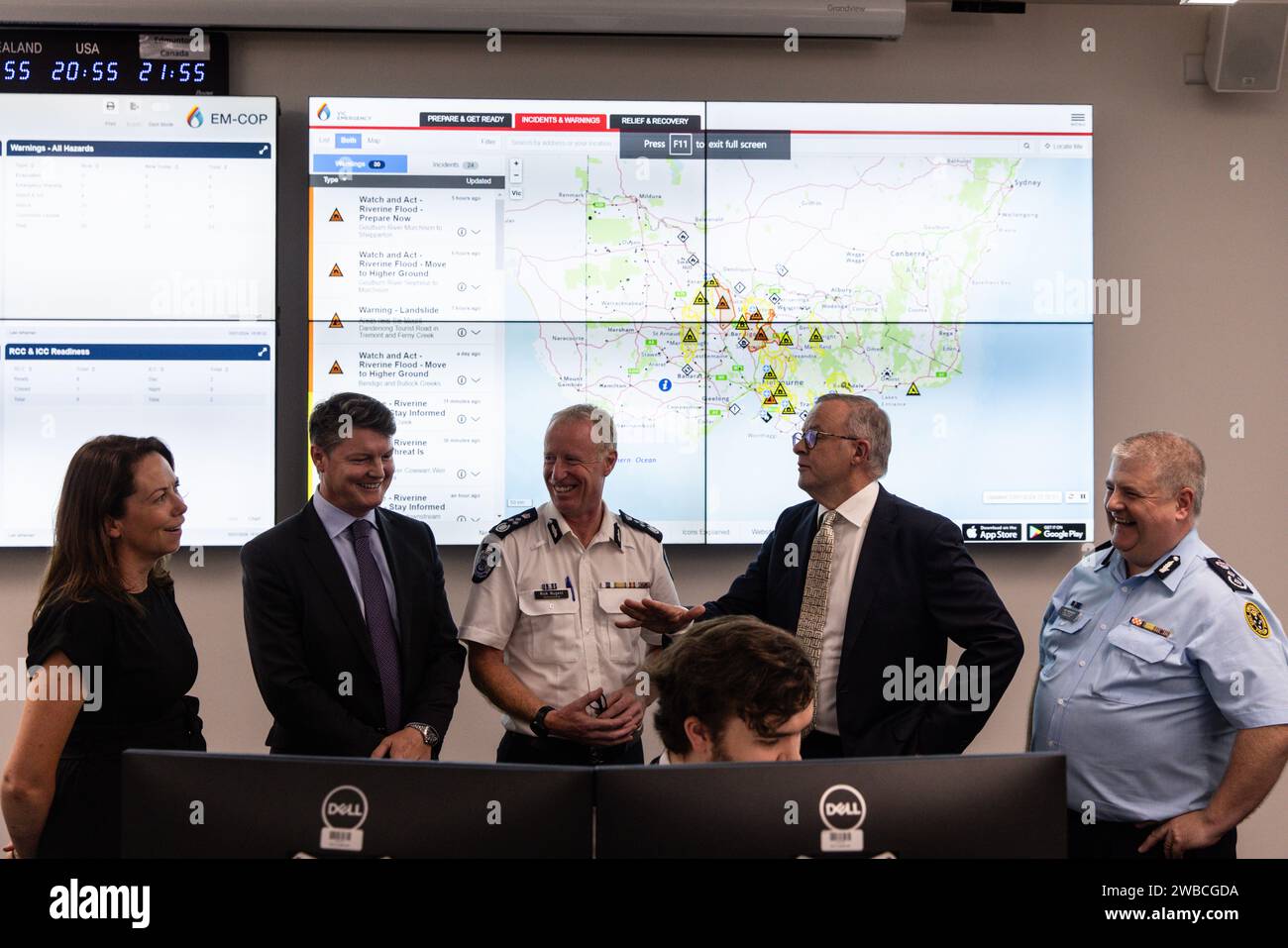 Melbourne, Australia. 10th Jan, 2024. Acting Victorian Premier Ben ...