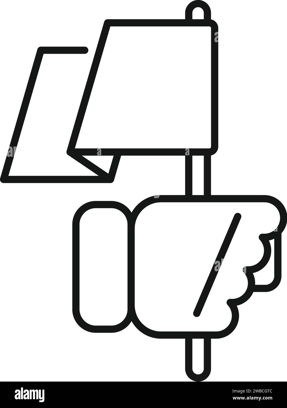 Take polling booth flag icon outline vector. Choice election. Vote ...