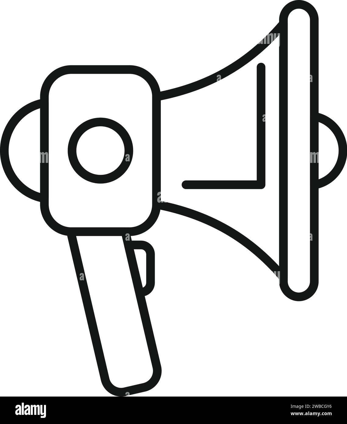 Megaphone protest icon outline vector. People election. Speaker ...